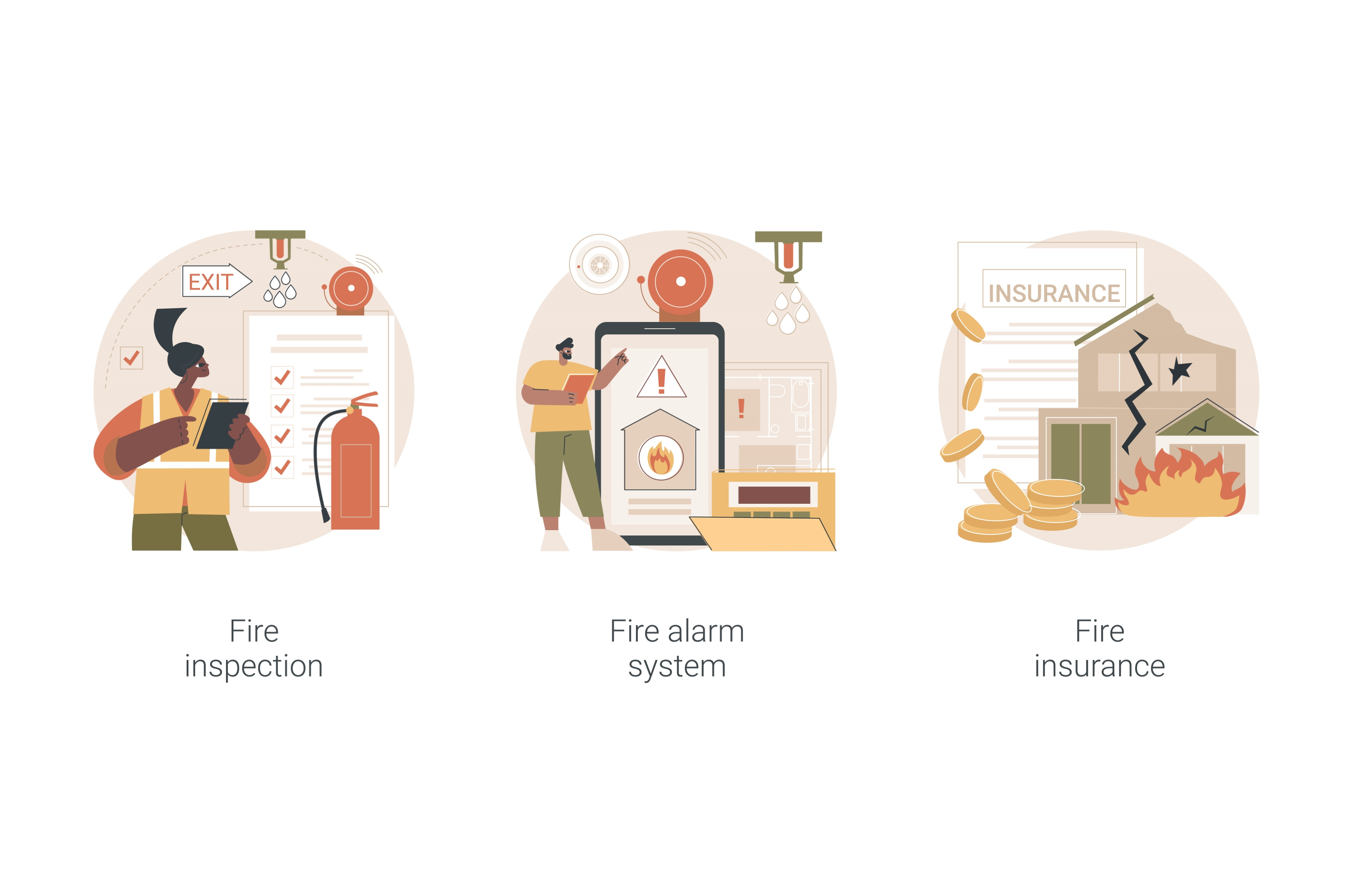 Fire prevention abstract concept | Work Illustrations ~ Creative Market