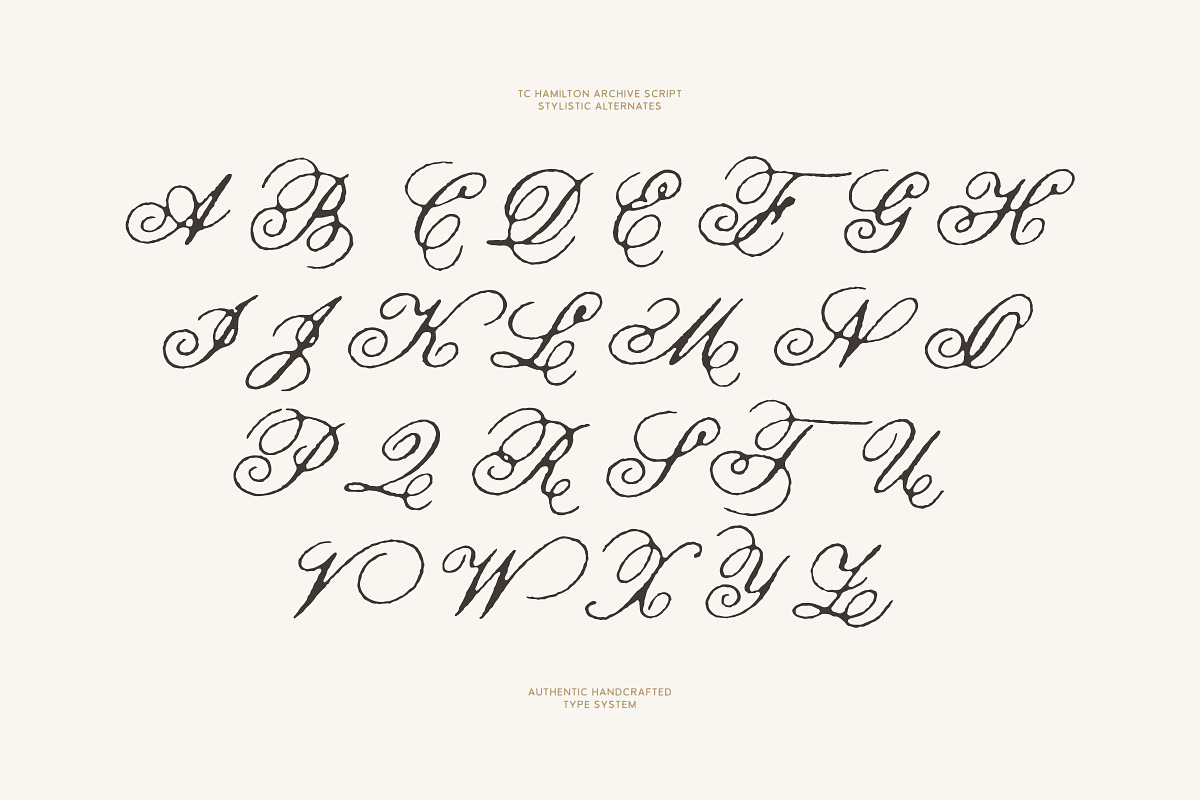 The Hamilton Archive Font Collection, a Handwritten Font by Tom Chalky