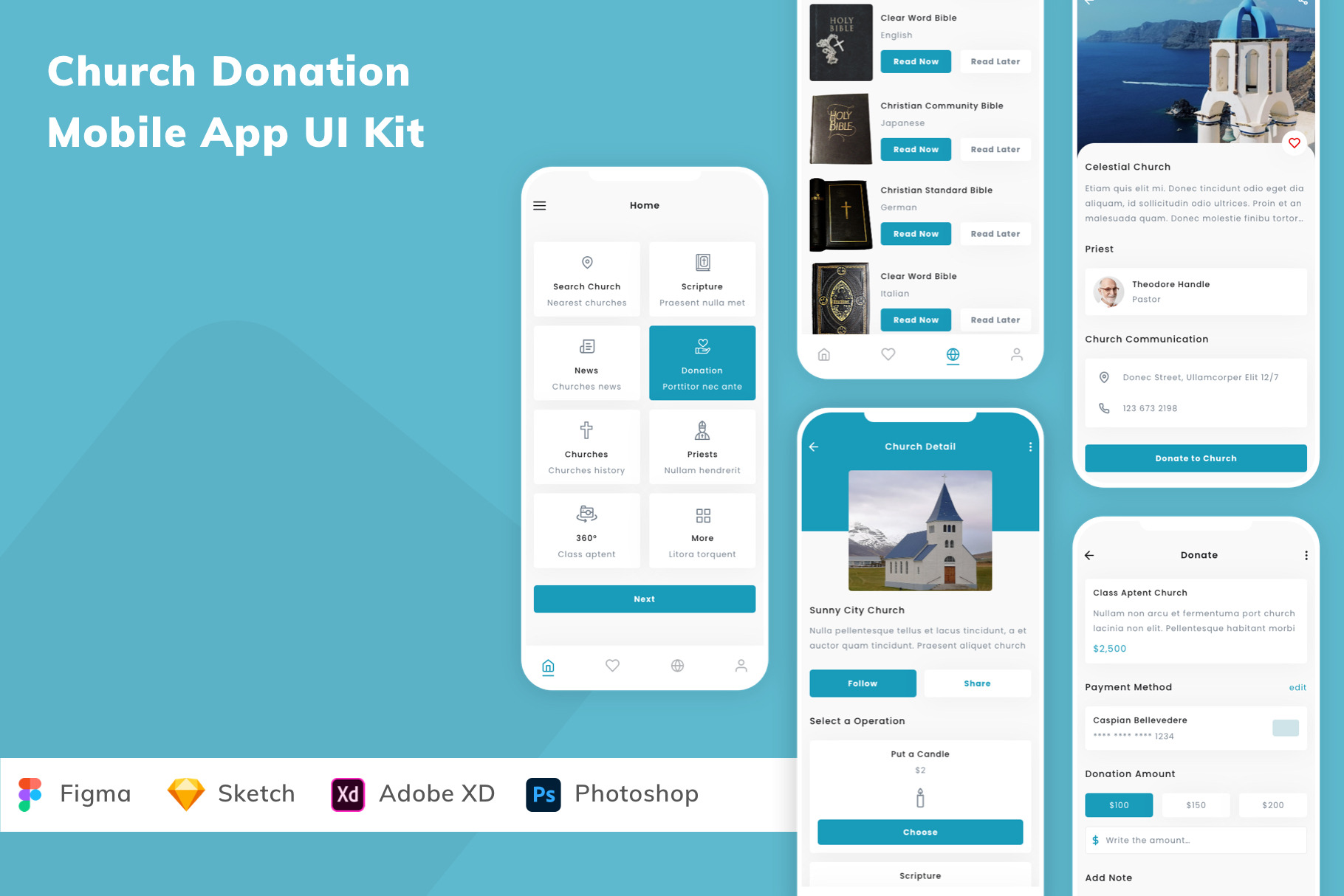 Church Donation Mobile App UI Kit, an UI Kit Template by Betush