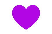 Violet heart icon flat design, an Abstract Photo by KYNA STUDIO