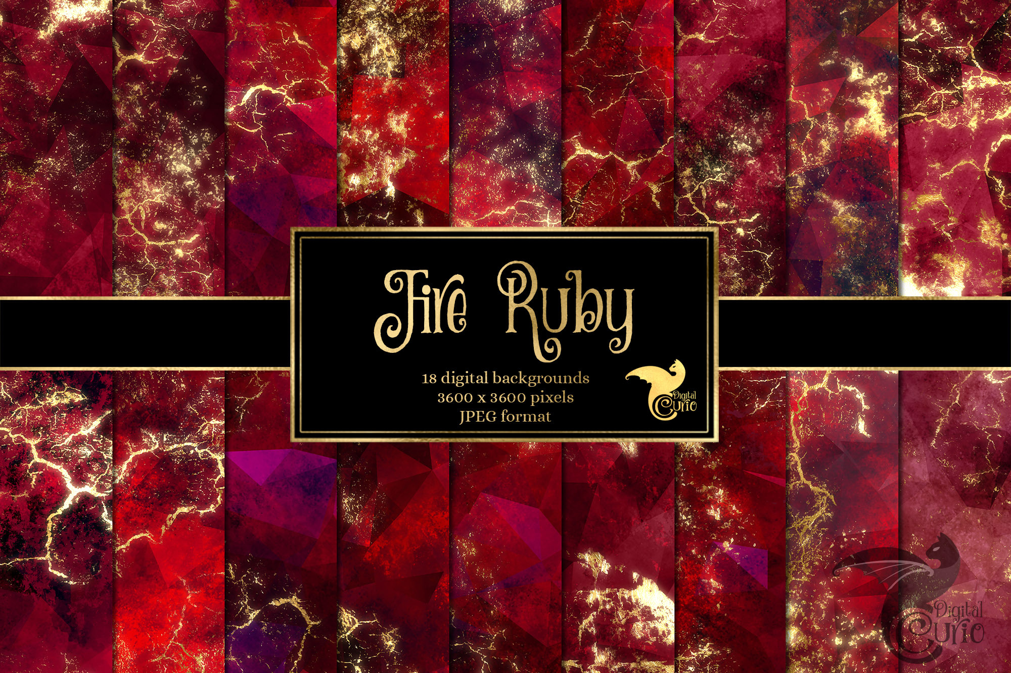 Fire Ruby Textures, a Texture Graphic by Digital Curio