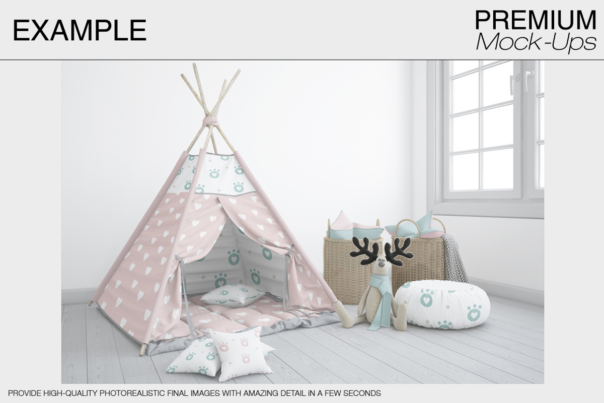 Nursery Teepee Tent Mockups, a Product Mockup by mock-ups