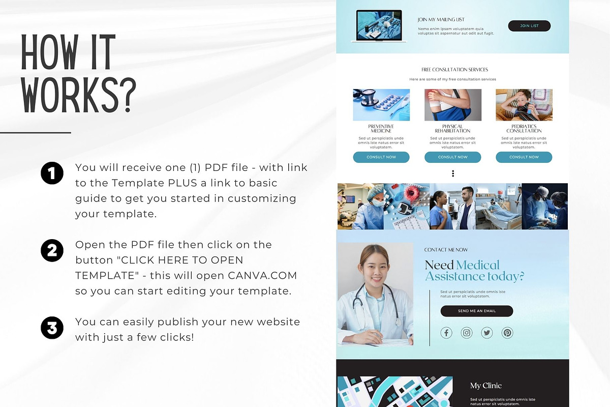 Medical Doctor Canva Website Template