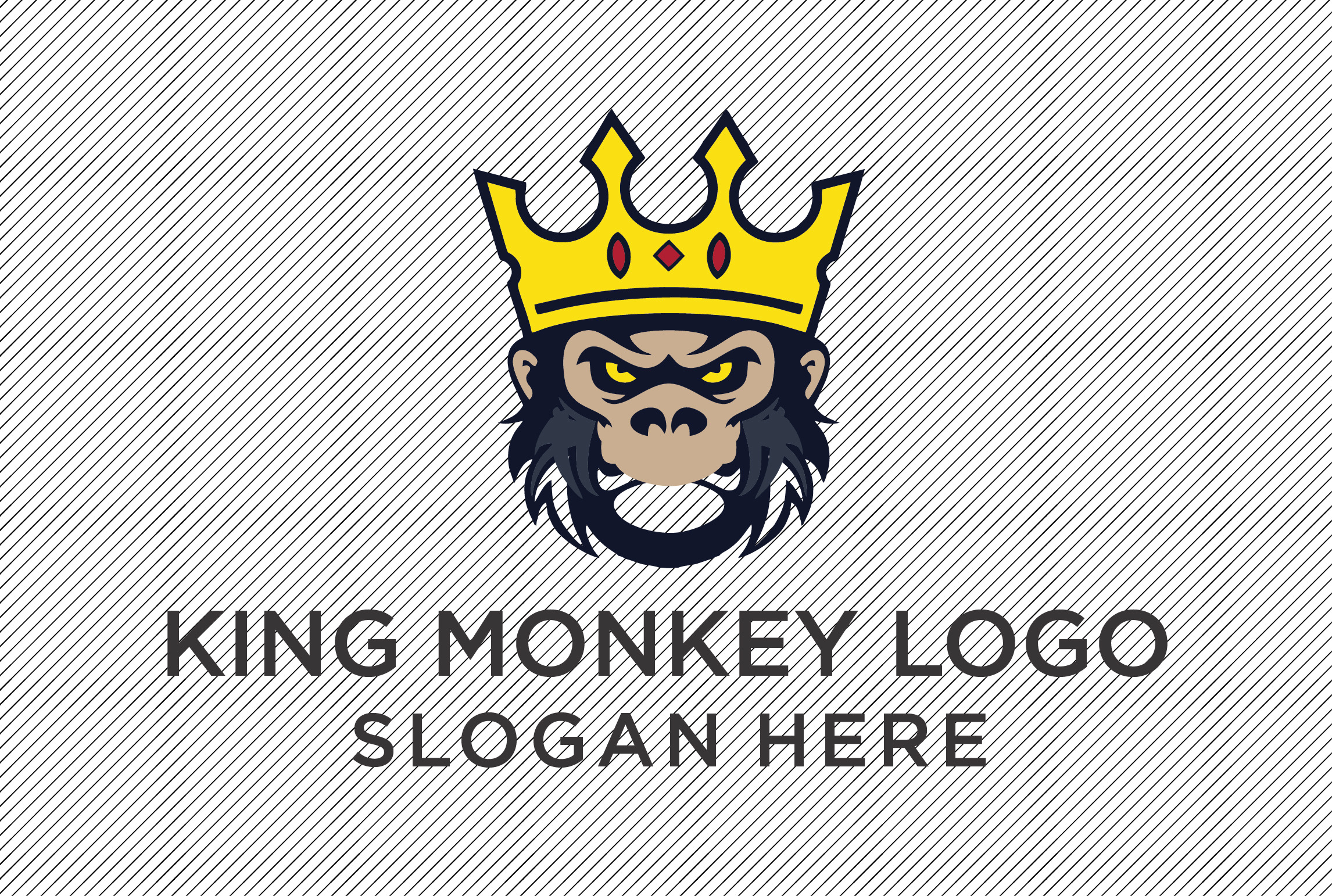King monkey logo design | Creative Market