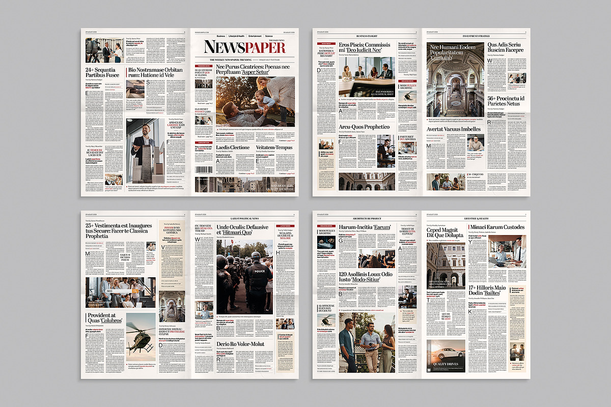 Classic Newspaper Template, a Magazine Template by BrandPacks