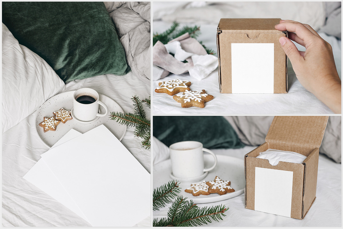20 Gingerbread Christmas mockups, a Print Template by Tabita's shop