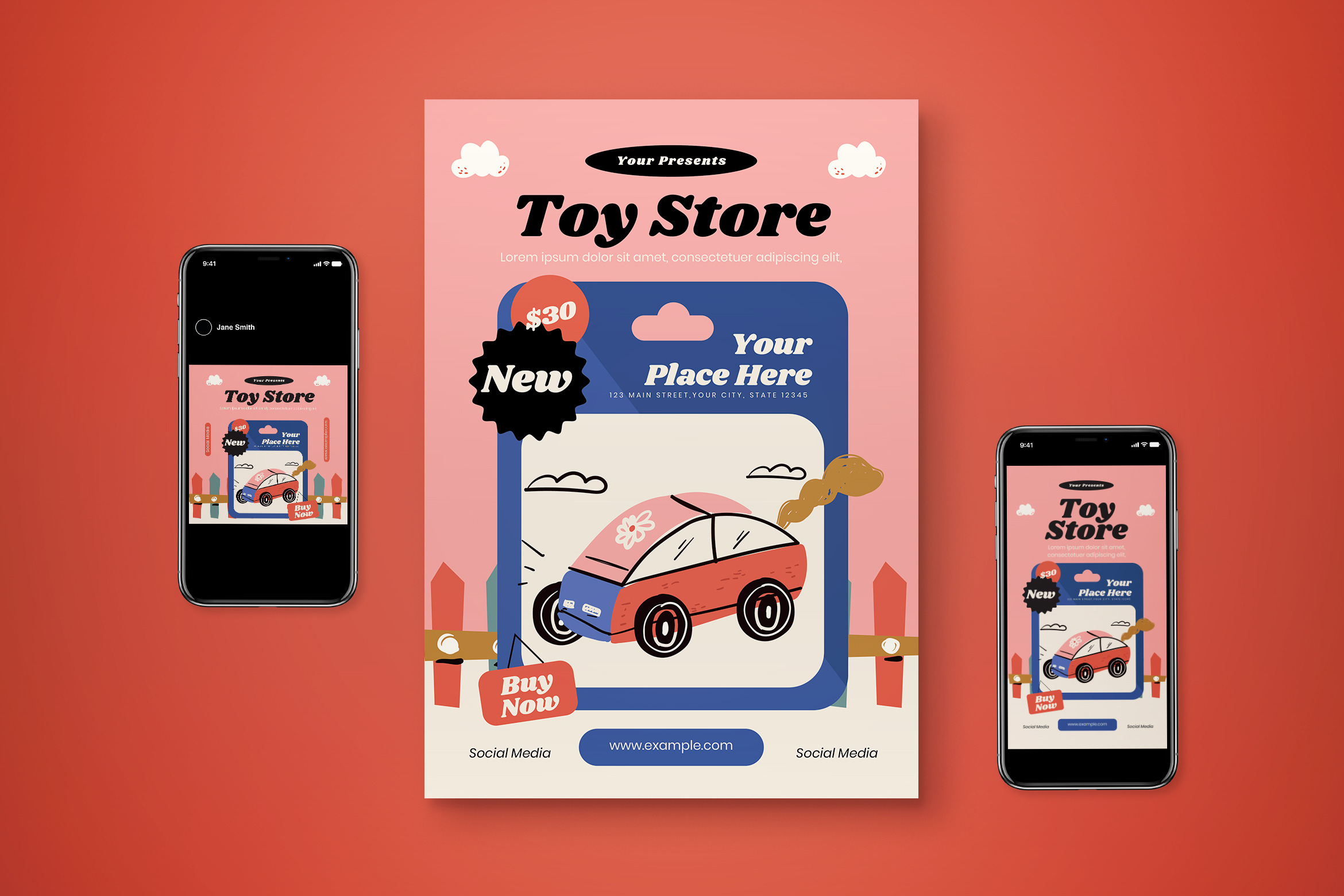 Toy Store Flyer Set, a Flyer Template by graphicook