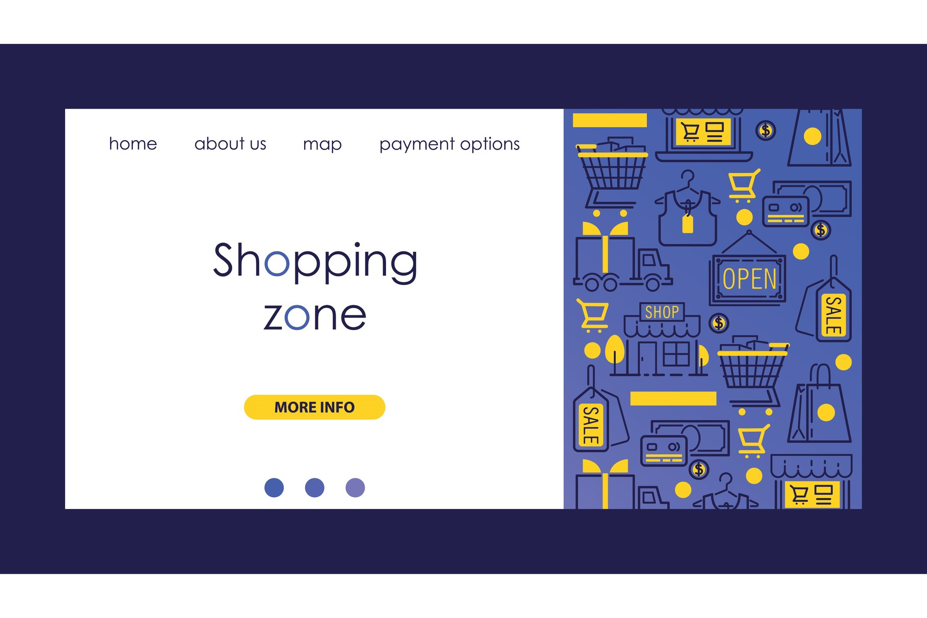 Shopping zone vector illustration | Animal Stock Photos ~ Creative Market