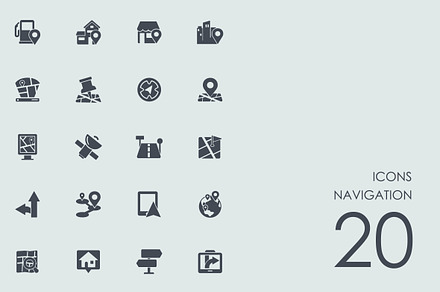 81 navigation icons | Icons ~ Creative Market