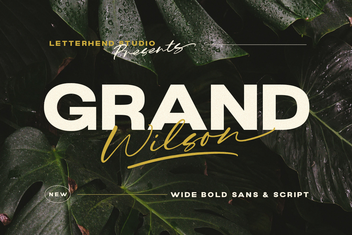 Grand Wilson - Font Duo, a Sans Serif Font by Letterhend Studio
