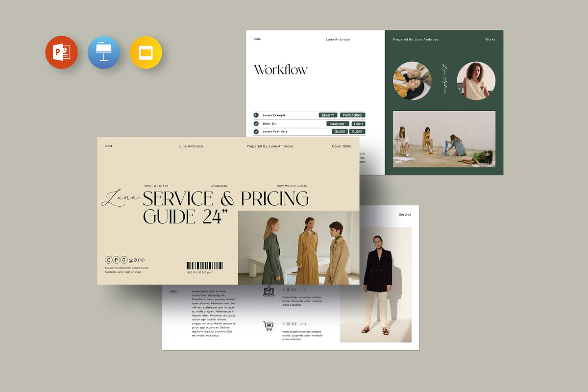 Service & Pricing Guide Template, a Presentation Template by ...