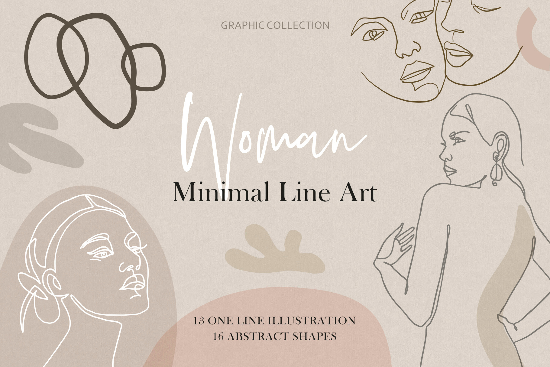 Woman Minimal Line Art Collection, an Illustration by ms Julia Nova
