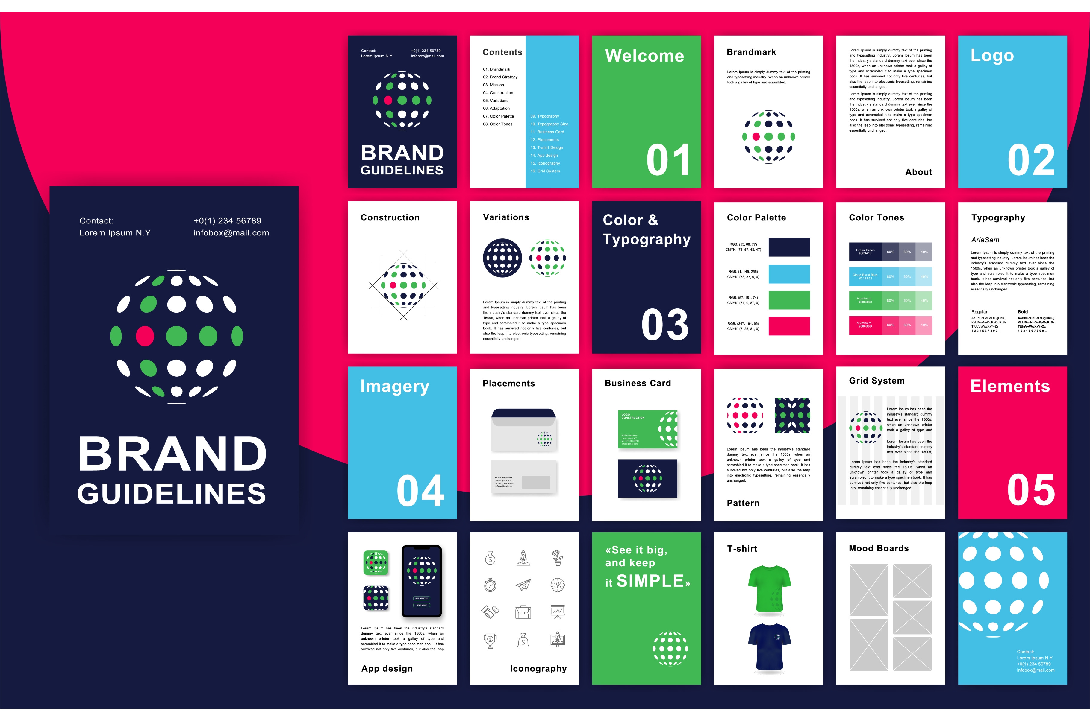 Multicolored Brand Guidelines, a Texture Graphic by GraphiShop