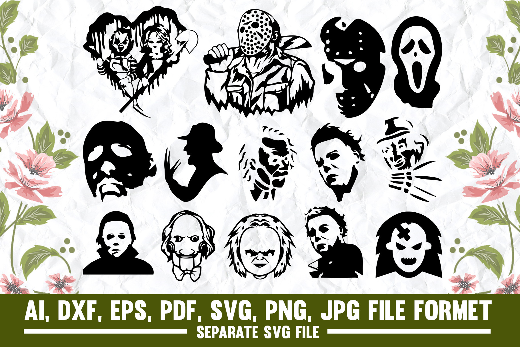Horror Movie Villain SVG, an Object Graphic by asmatanha | Creative Market