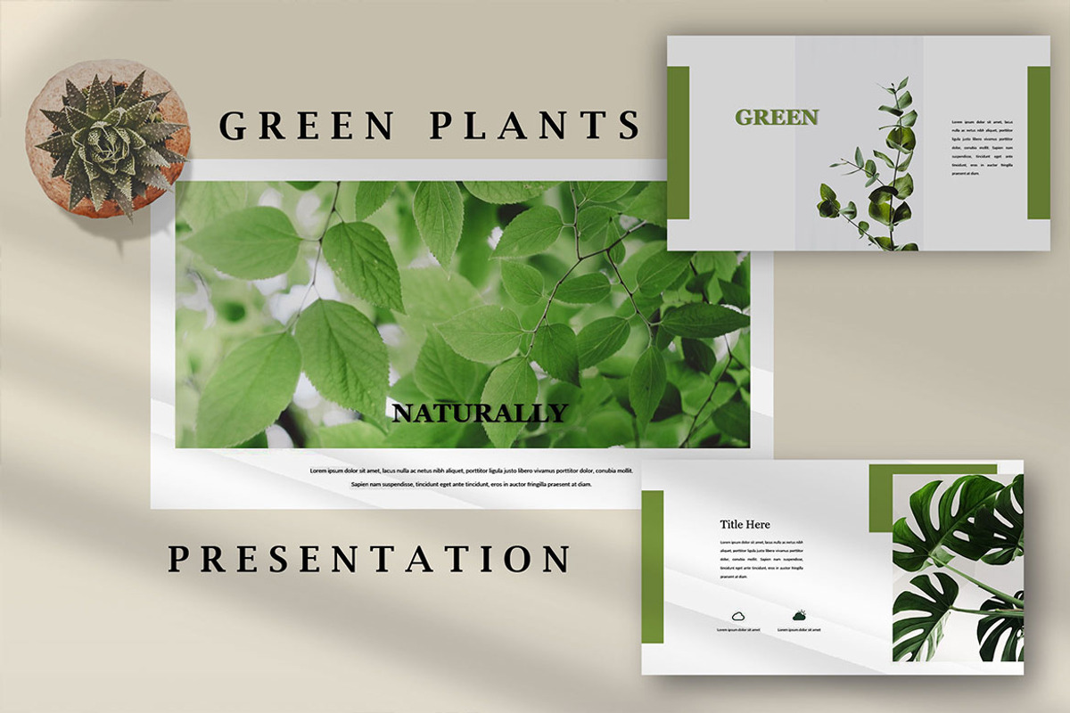 Green Plants - Nature Powerpoint, a Presentation Template by Putra Khan
