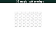 35 magic shine light photo overlays, a Layer Style Add-On by OverlayBox