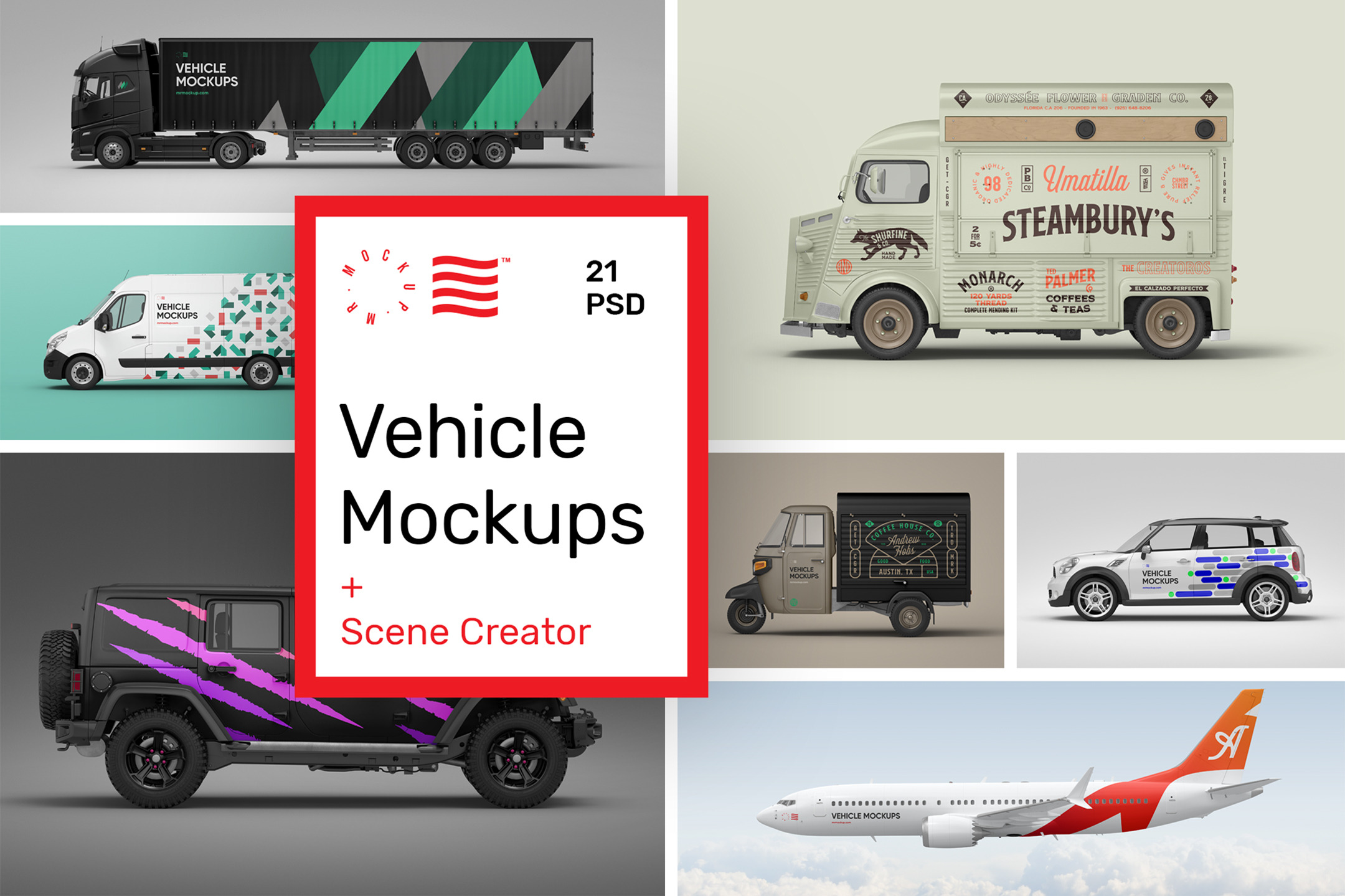 Vehicle Mockups - Car Mockups, an Advertising Mockup by Mr.Mockup™
