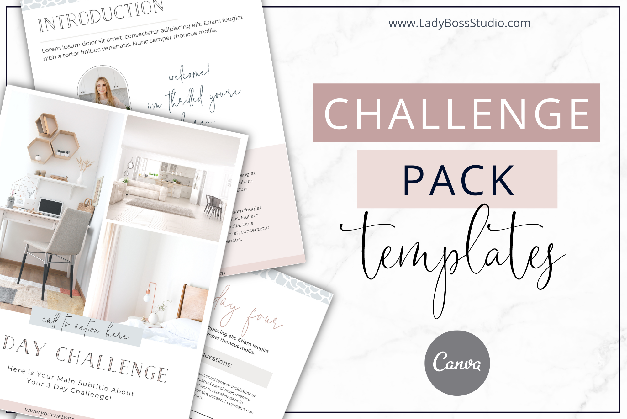 Challenge Templates | Inspired, a Templates & Theme by Lady Boss Studio