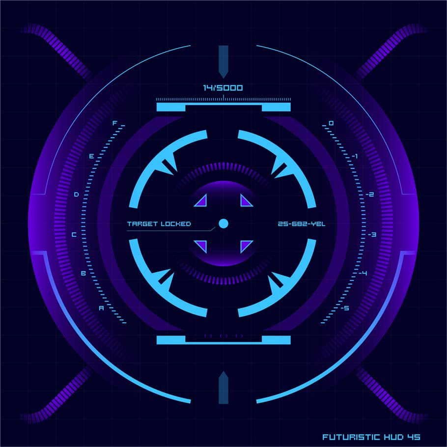 Futuristic touch screen UI, a Technology Illustration by BeOGraphic