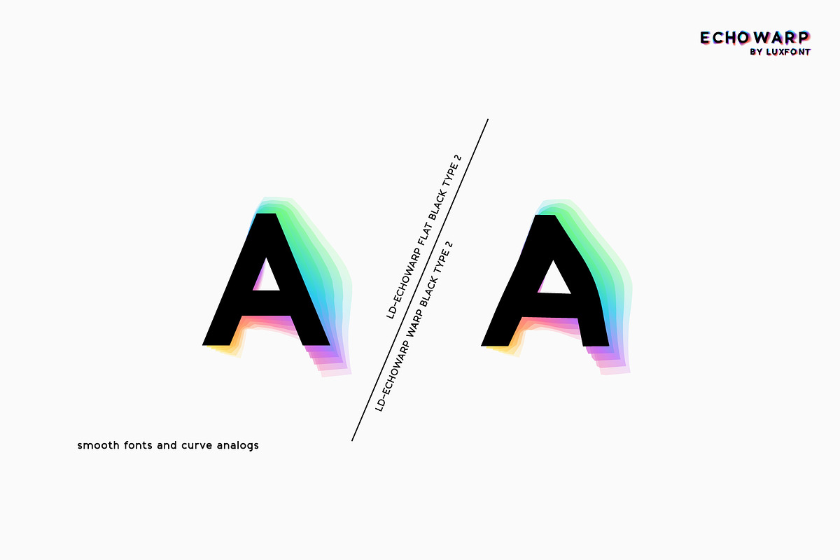 Echowarp. OTF-SVG family., a Symbol Font by Luxfont