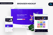 Responsive Browser Mockup, an iPad Mockup by VictorThemes