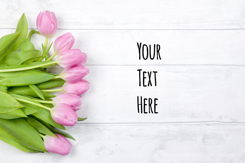 Spring Florals White Wood Mockup, a Product Mockup by Foxery Digital