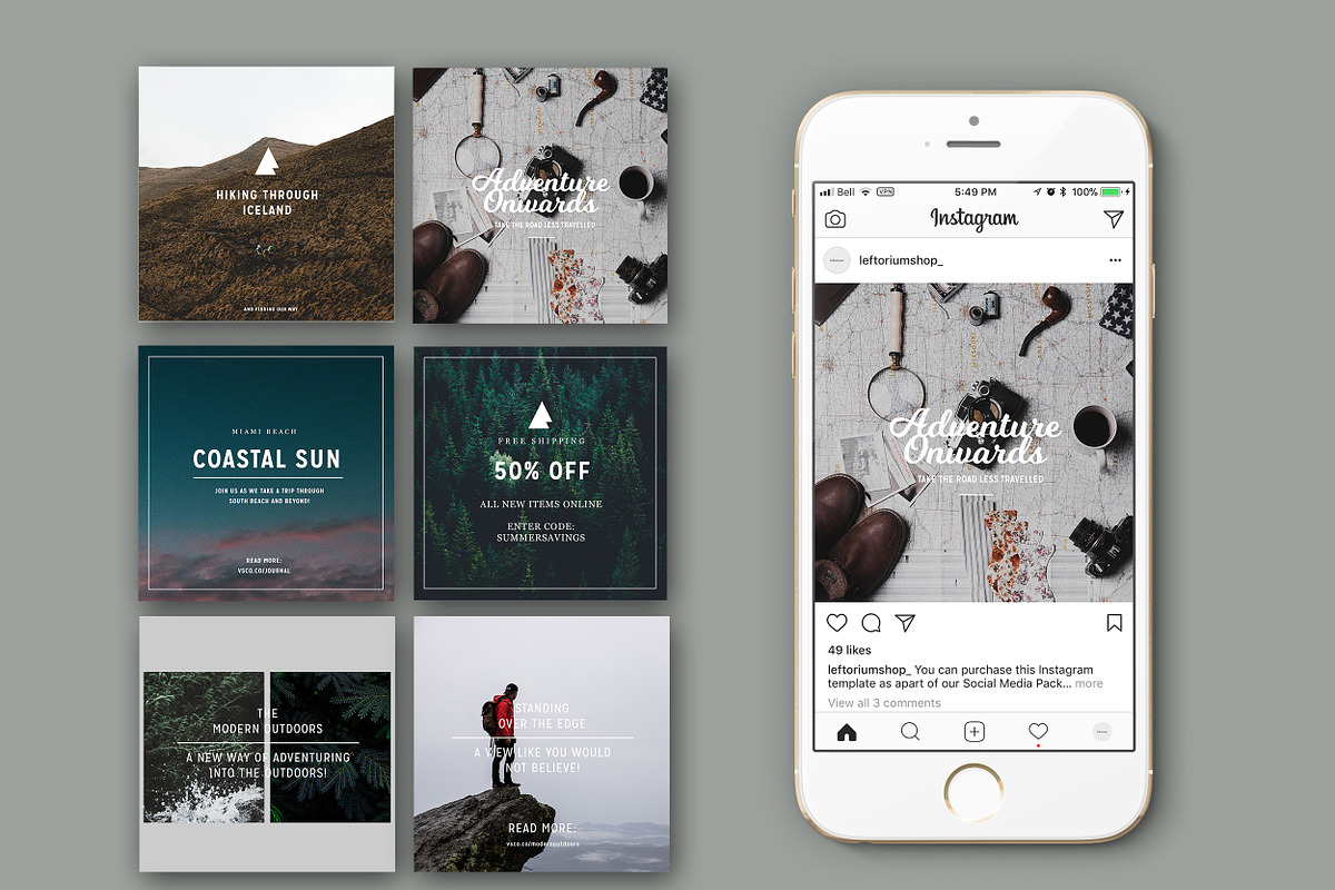 Instagram Posts and Facebook Bundle, a Social Media Template by ...