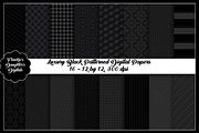 Black Patterned Luxury Digital Paper, a Pattern Graphic by ...