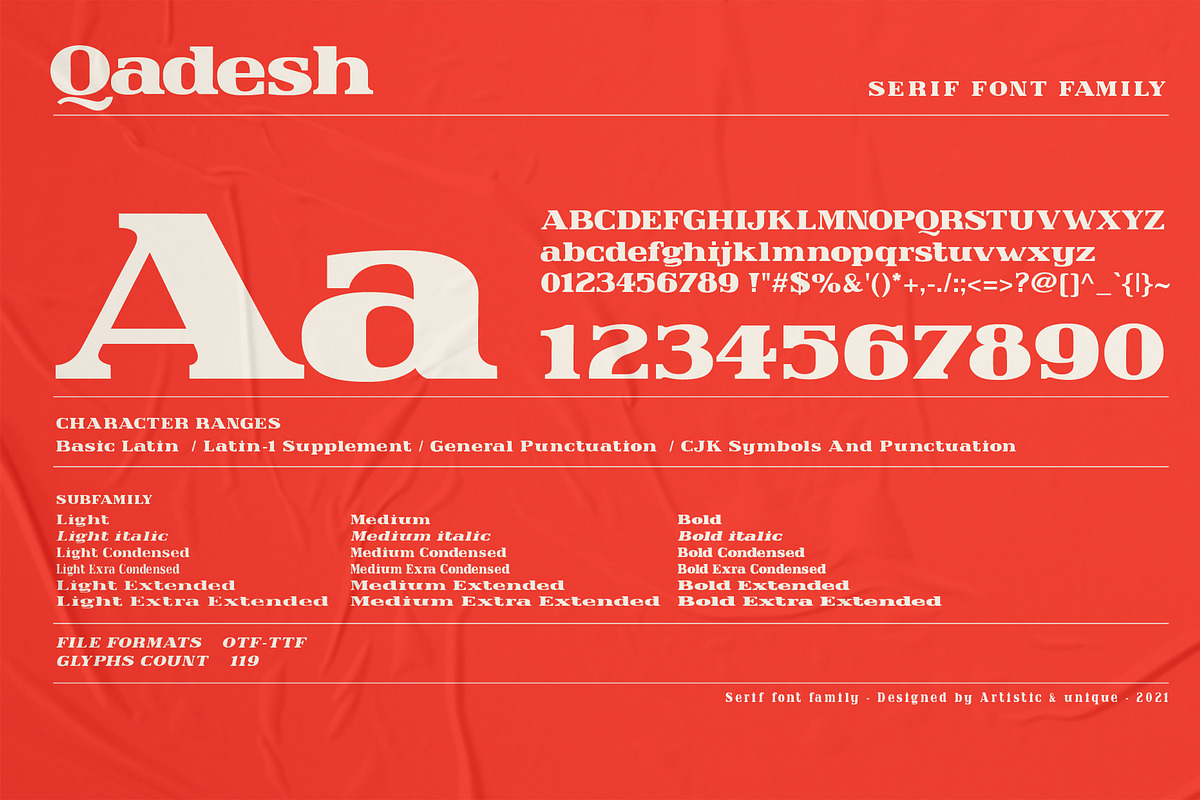 Qadesh - Serif font family