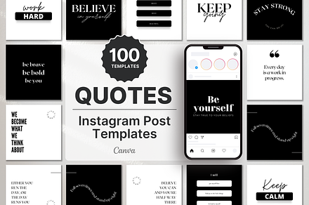 Instagram Quote Shapes | Social Media Templates ~ Creative Market