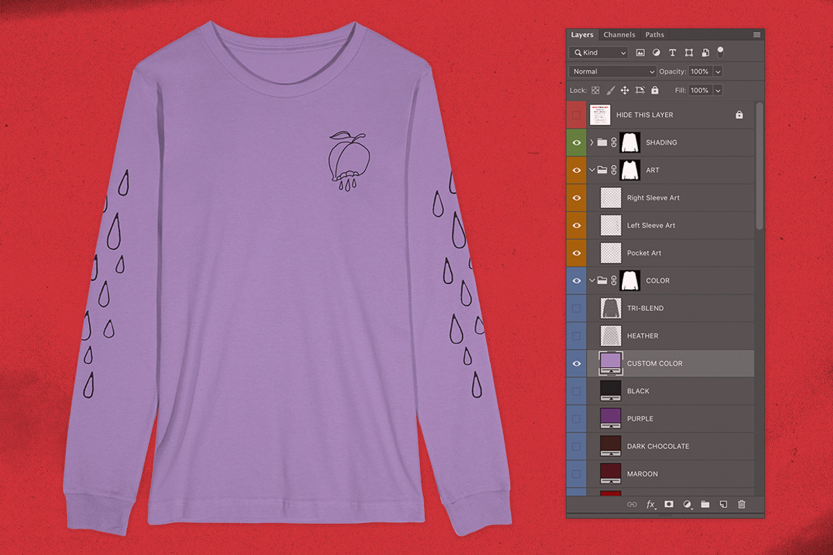 Long Sleeve Merch Mockup, a Merchandise Mockup by Brent Galloway