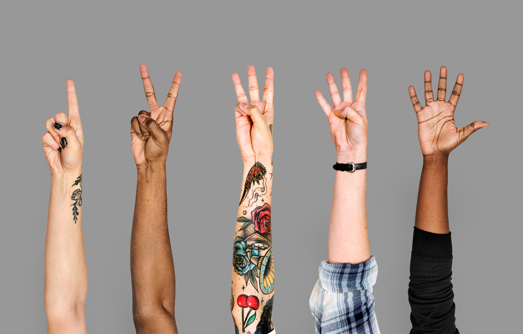 Variation of hands stock photo containing 1 and 2, a Person Photo by ...