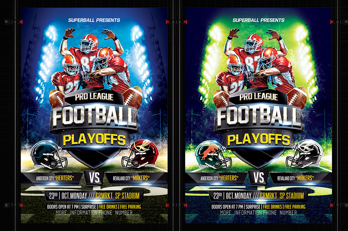Football Flyer Template, a Flyer Template by Basez Flyers