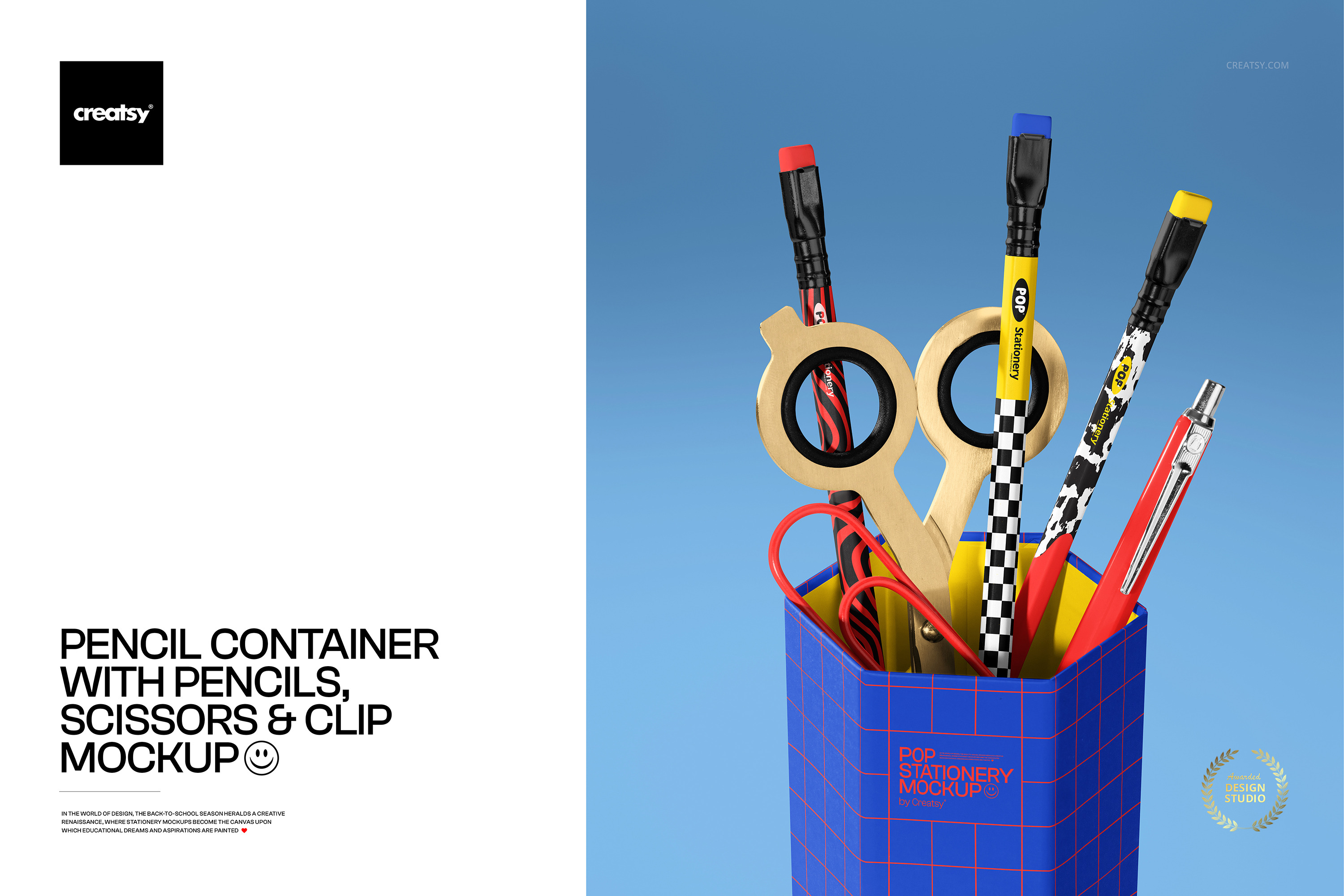 Pencil Container Mockup, a Merchandise Mockup by creatsy5