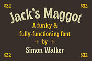 Jack’s Maggot, a Font by Simon Walker