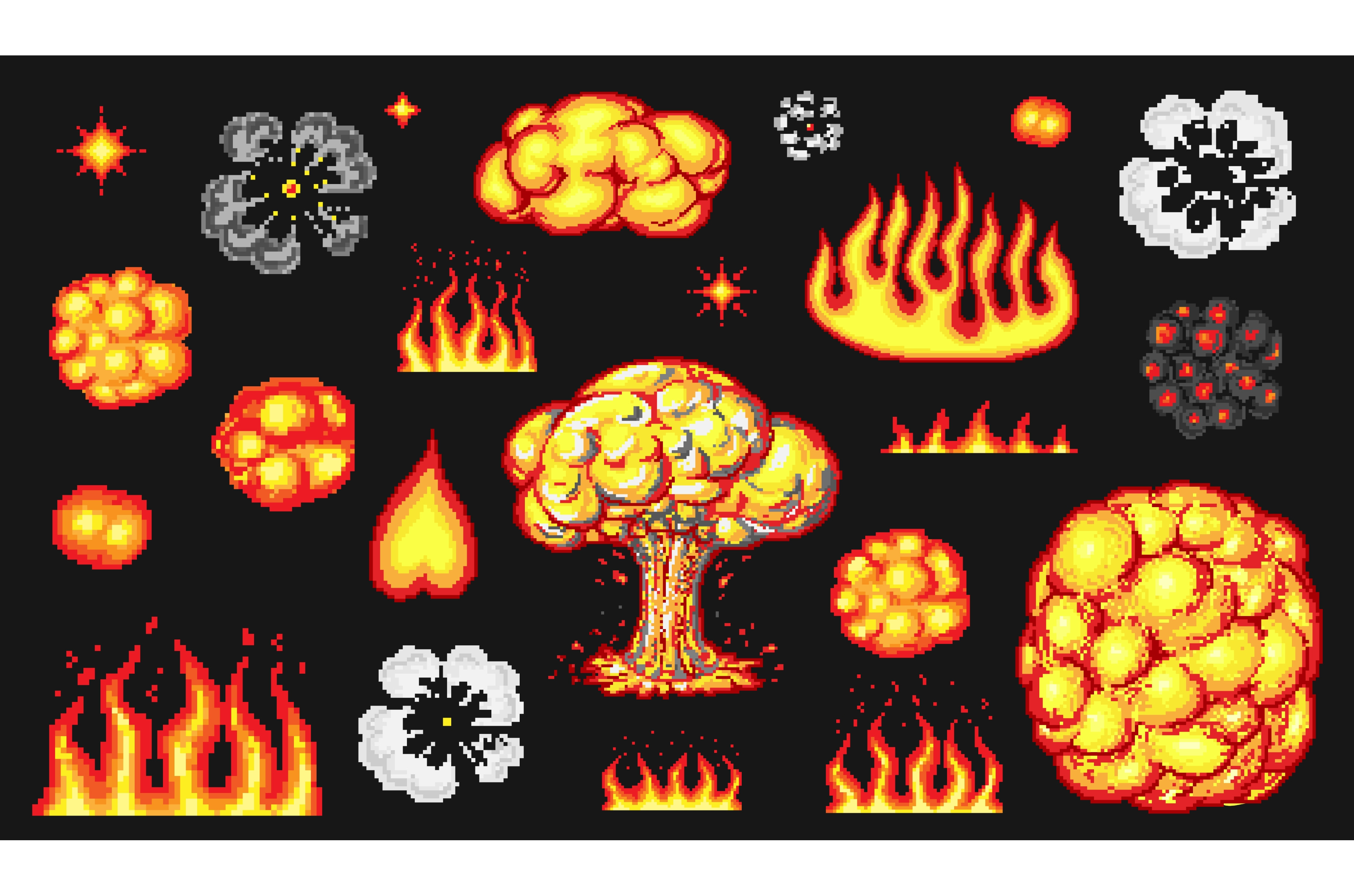 Nuclear explosion. Pixel art 8, a Texture Graphic by Arthur Balitskiy