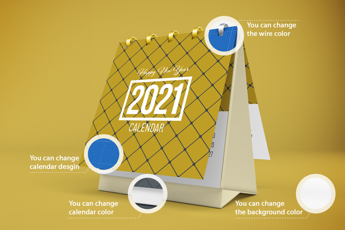 Square Calendar Mockup, a Print Template by Qaleb Studio | Creative Market