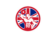 British Fitness Gym Union Jack Flag, an Illustration by patrimonio