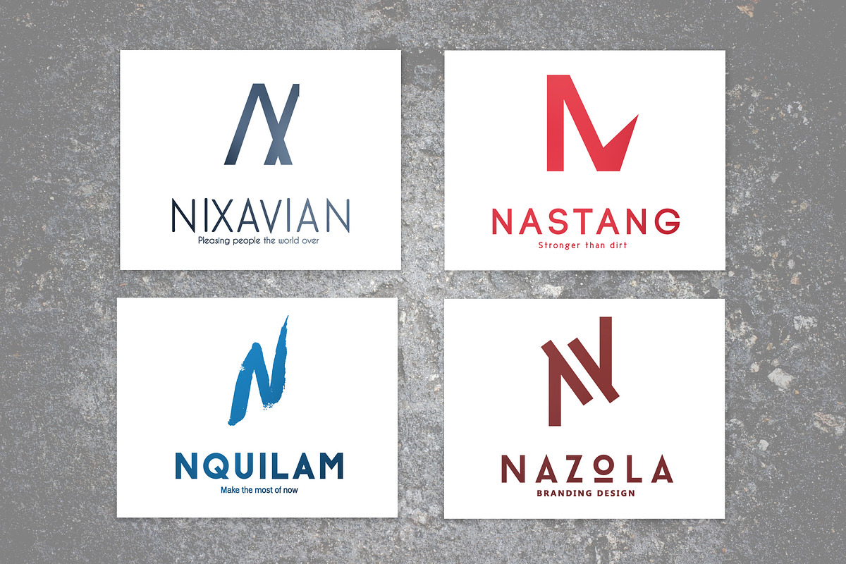 20 N Letter Alphabetic Logos, a Branding & Logo Template by AN Productions