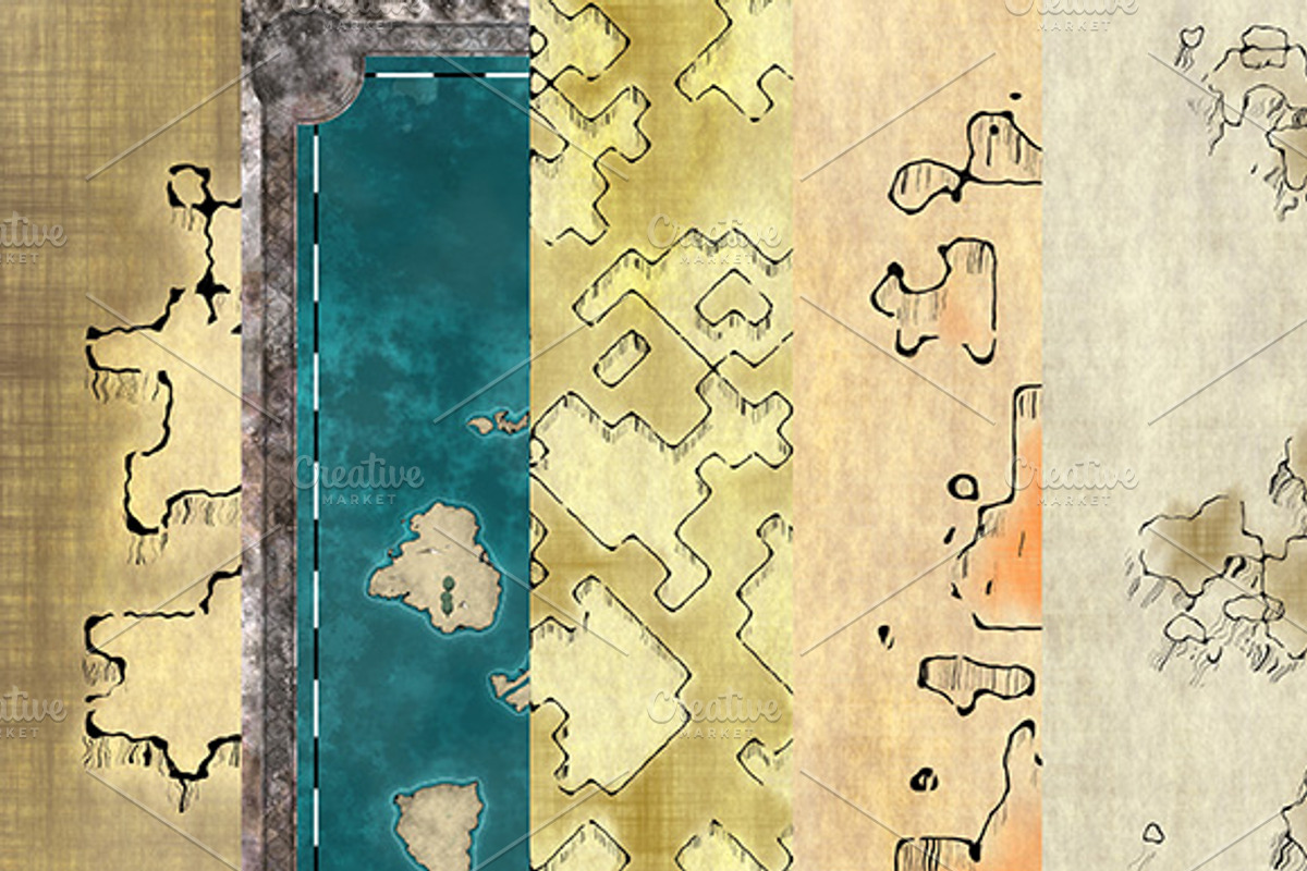 Grunge map backgrounds, a Background Graphic by dotstudio