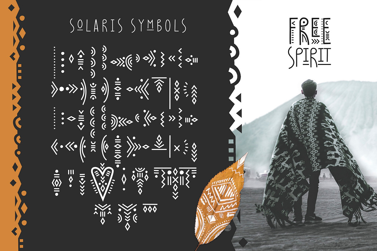 Solaris - Tribal Font Family, a Symbol Font by Struvictory.art