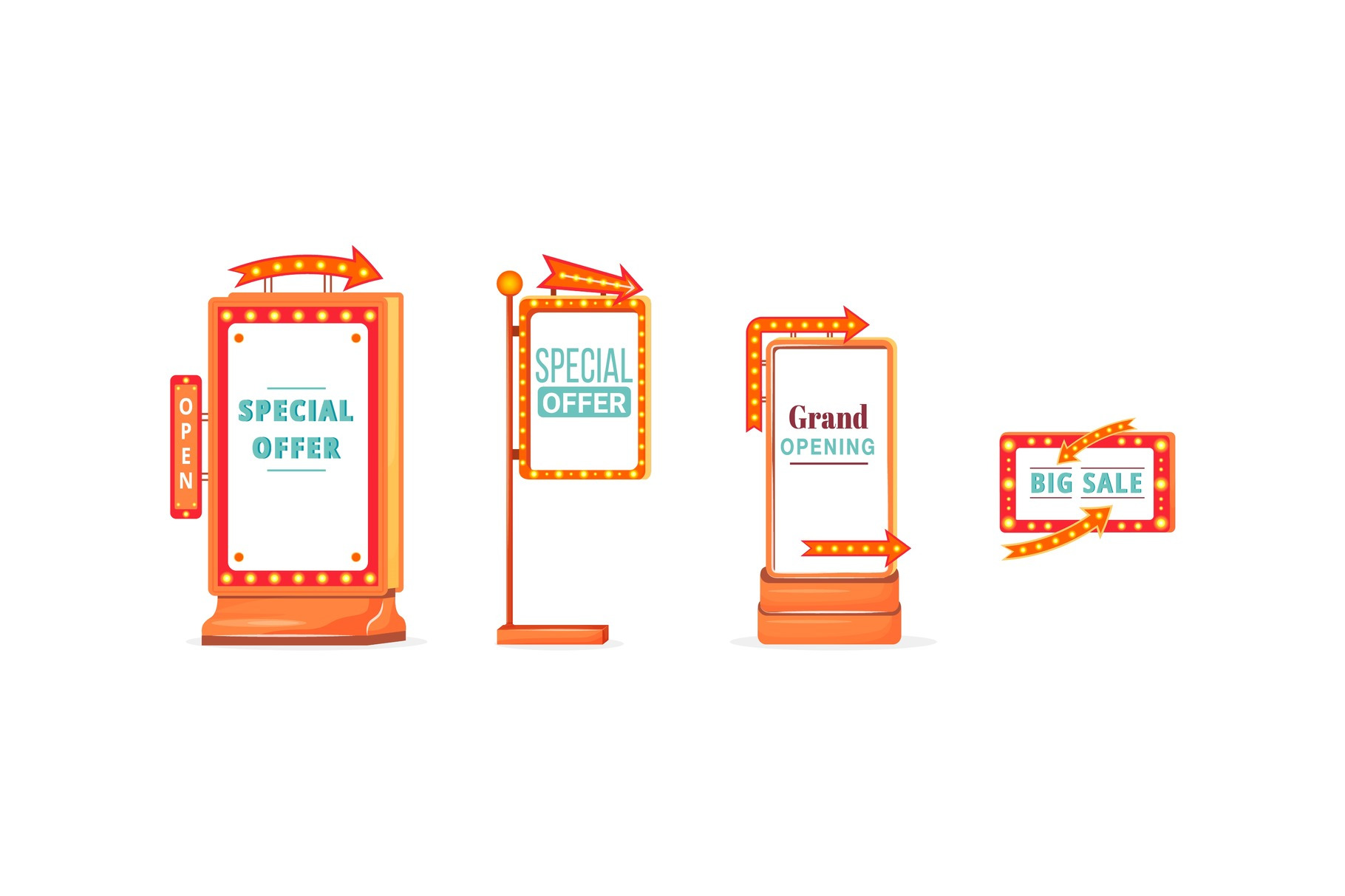 Shopping sale vintage vector ads | Graphic Objects ~ Creative Market