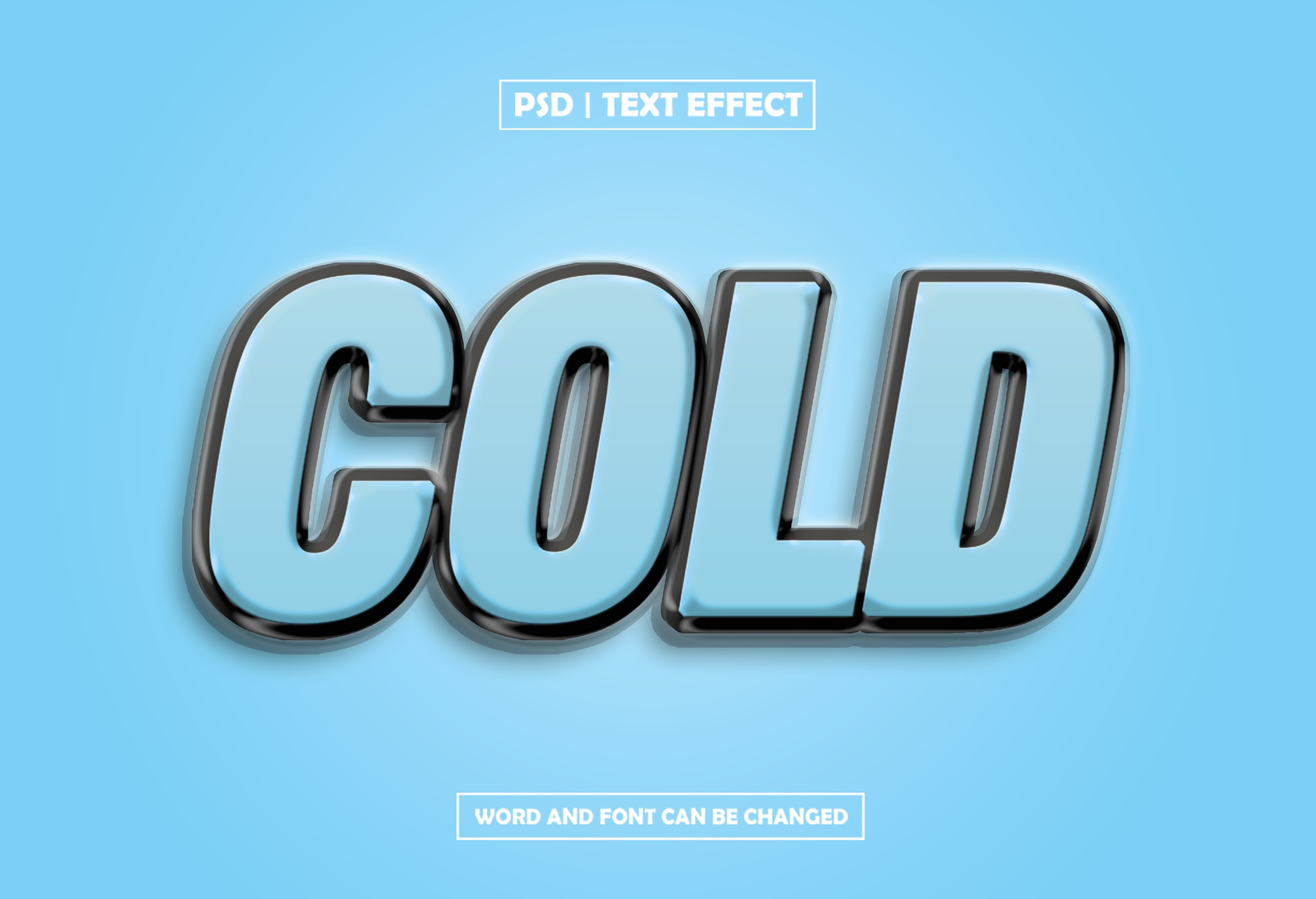 Cold 3d text effect, a Layer Style Add-On by AP Market