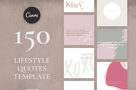 100 Motivational Quotes - CANVA, a Social Media Template by Candor Creative