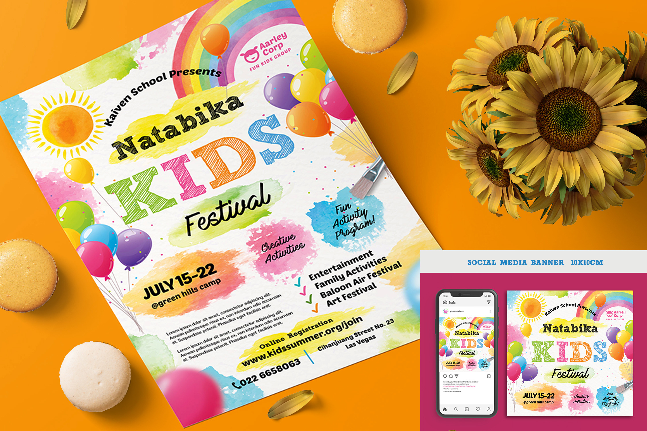 Kids Festival Flyer, a Flyer Template by Aarley Kaiven