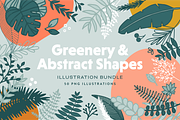 Greenery & Abstract Shapes | Illustrations ~ Creative Market