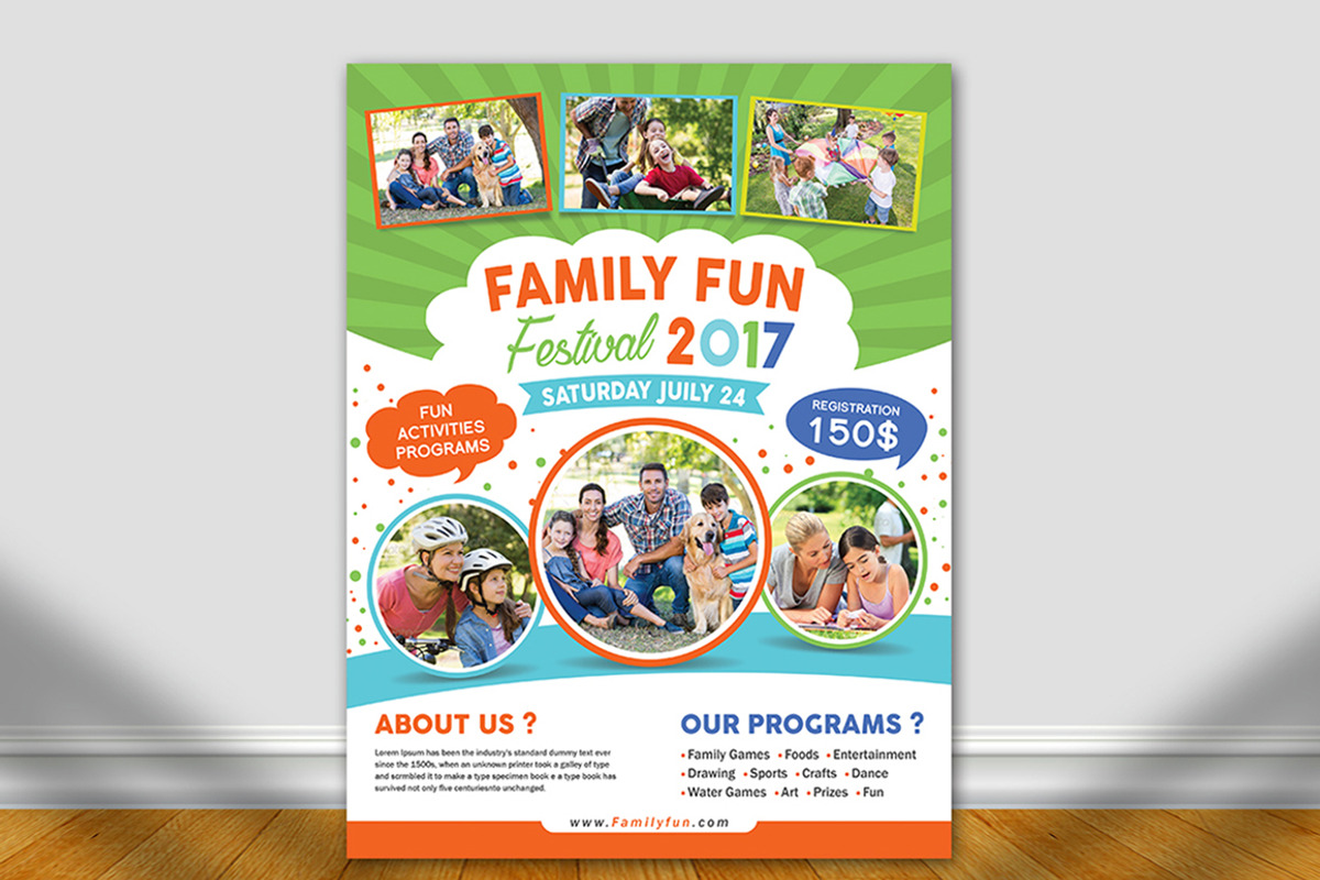 Family Fun Day Flyer, a Flyer Template by Creative designer