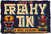 Freaky tiki + 8 bonus designs, a Symbol Font by Heather_insane