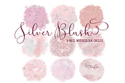 Pink and Silver Paint Strokes, a Texture Graphic by EllowDee