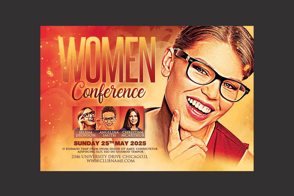 Women Conference Church Flyer, a Flyer Template by DSGraphicDesign